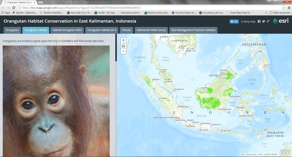 Story Maps Orangutan Conservation – Musnanda Satar